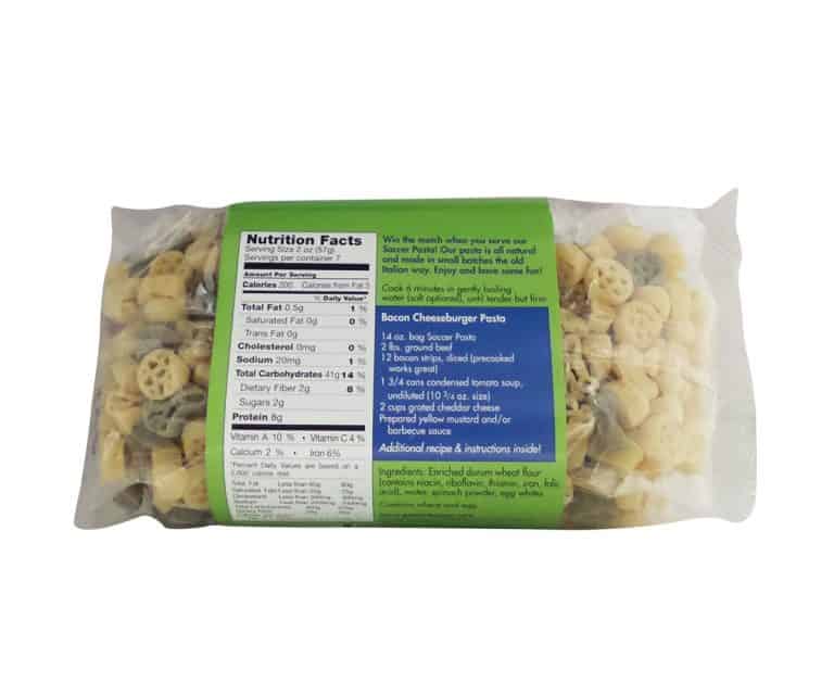 Soccer Pasta 14 oz — Fun Soccer-Shaped Pasta
